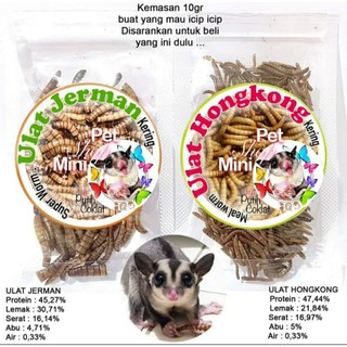 Jual Ulat Jerman Kering Super Mealworm Crunch Makanan Protein Sg ...