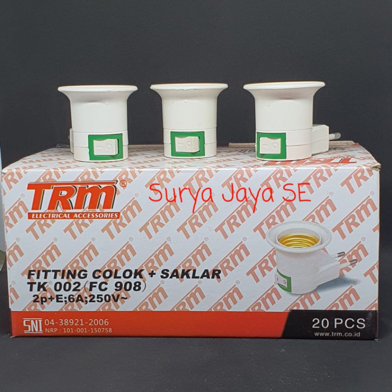 Jual Fitting Colok + Saklar TRM TK-002 | Shopee Indonesia
