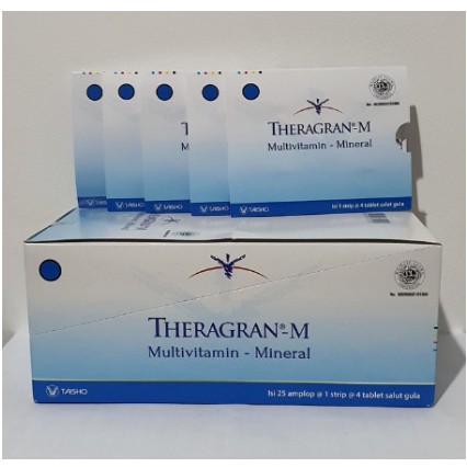 Jual THERAGRAM M theragran Multivitamin Mineral box isi 100 tablet / 25 ...