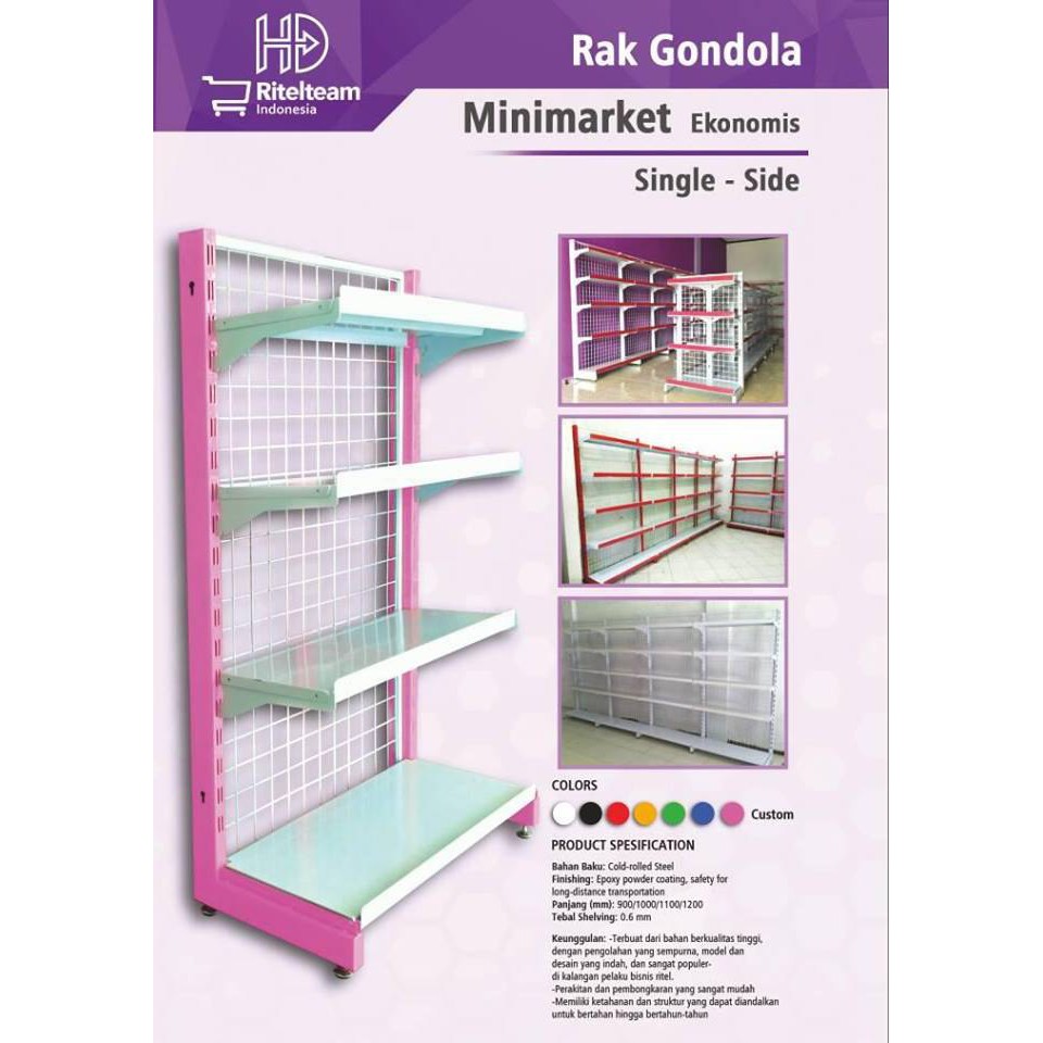 Jual Rak Gondola / Rak Minimarket / Rak Supermarket / Rak Besi model ...