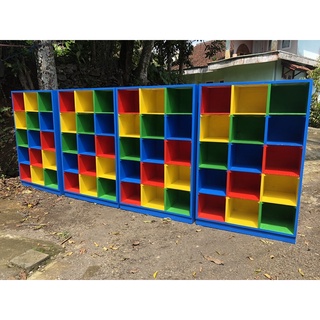 Jual loker Rak penyimpanan kids storage box lemari penyimpan multicolor ...