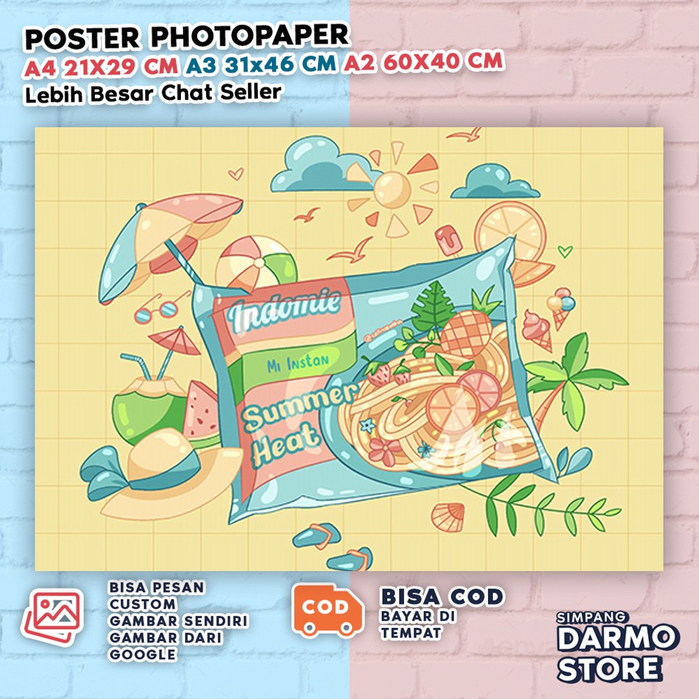 Jual Poster Indomie Hiasan Dinding Hypebeast Hypebis Hype Anak Kos ...