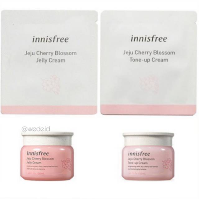 Jual SAMPLE innisfree jeju cherry blossom TONE-UP / JELLY cream (sachet ...