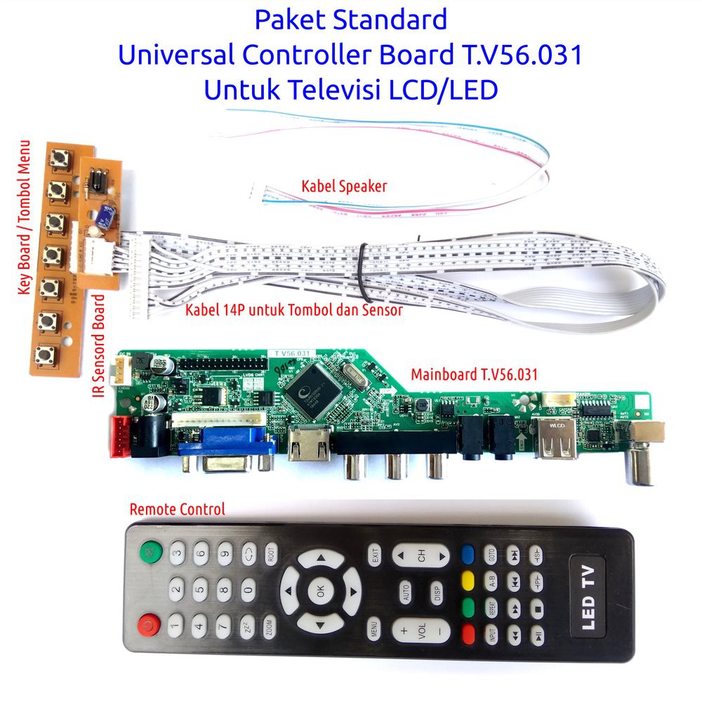 Jual PAKET PANEL layar Monitor Universal LCD LED TV Main Board mesin ...