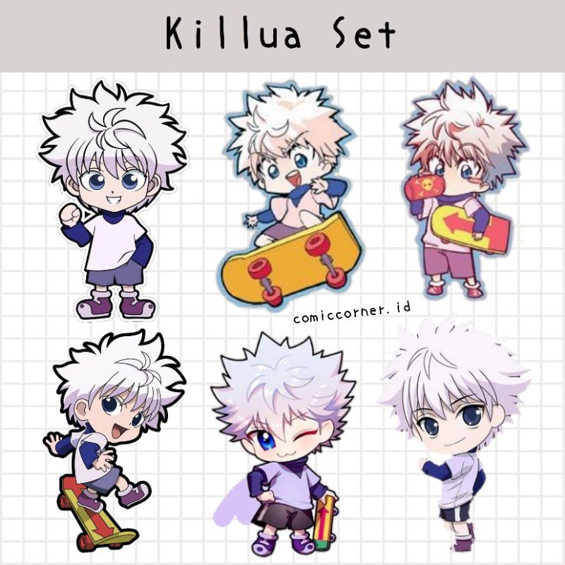 Jual Sticker killua set/ killua stiker / stiker killua / stiker hxh ...