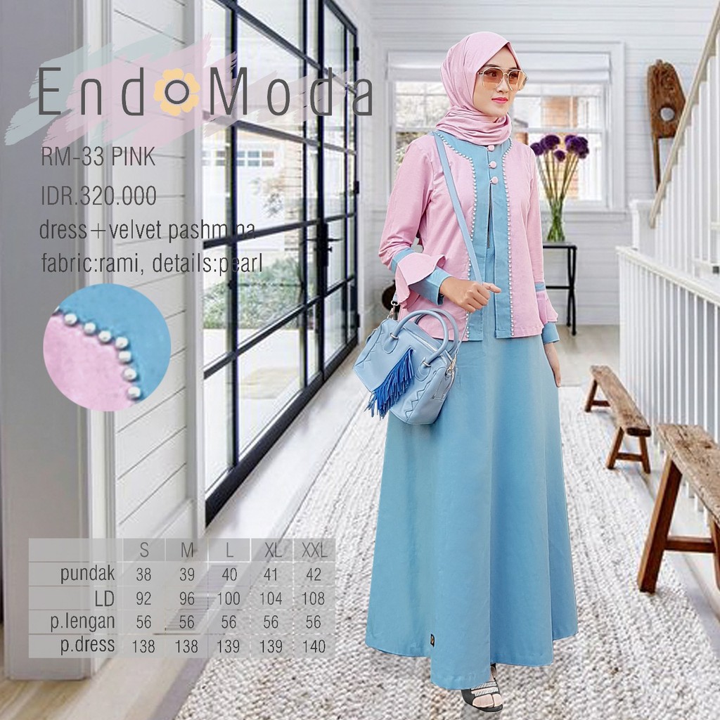 Jual Gamis Muslimah Endomoda RM 33 Tosca | Shopee Indonesia