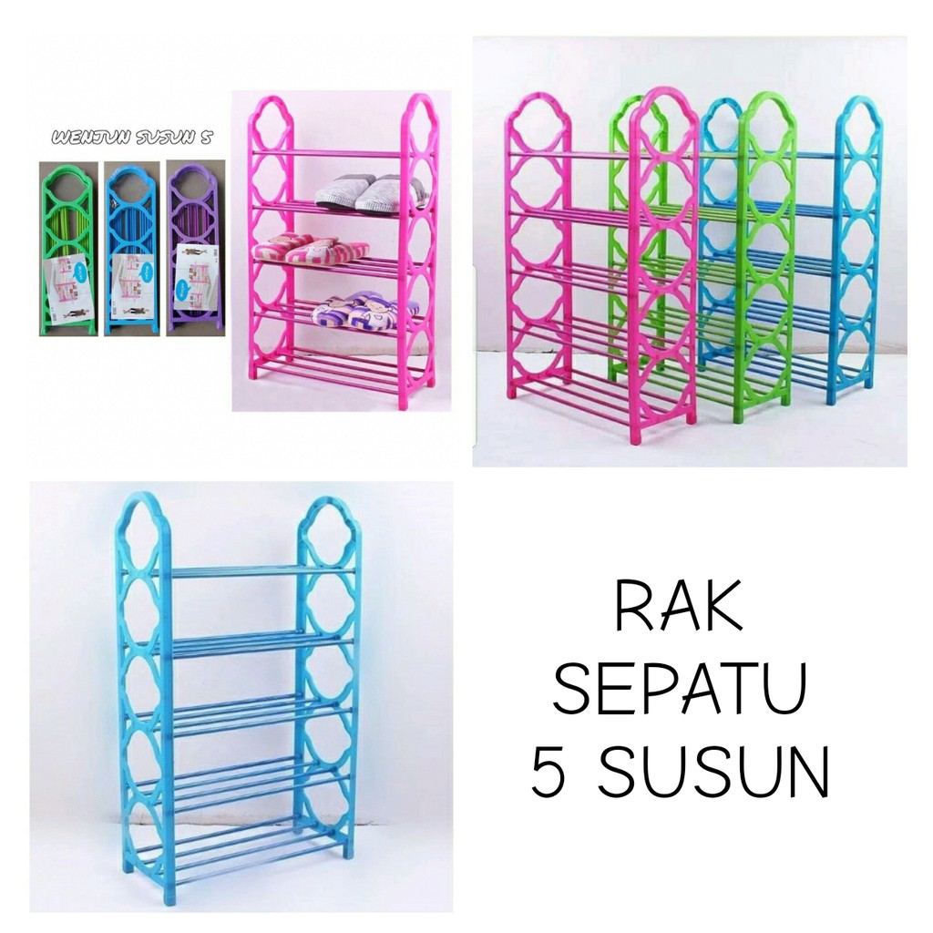 Jual Rak Sepatu Rak Sendal dan Sepatu 4 & 5 Susun Portable Ukuran Besar | Shopee Indonesia