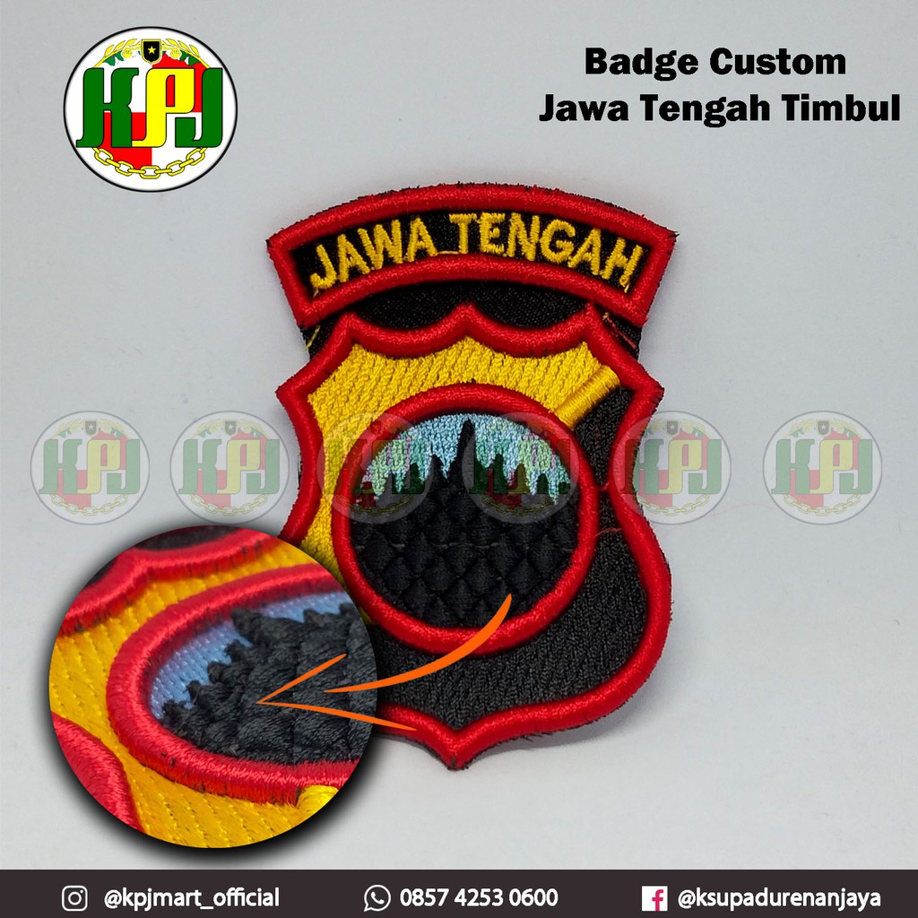 Jual Bed Badge/ logo Custom Lambang Kesatuan JAWA TENGAH | Shopee Indonesia