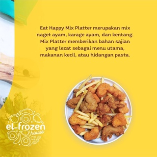 Jual Eat Happy Mix Platter 3 in 1 (kentang, nugget ayam, karage ayam ...