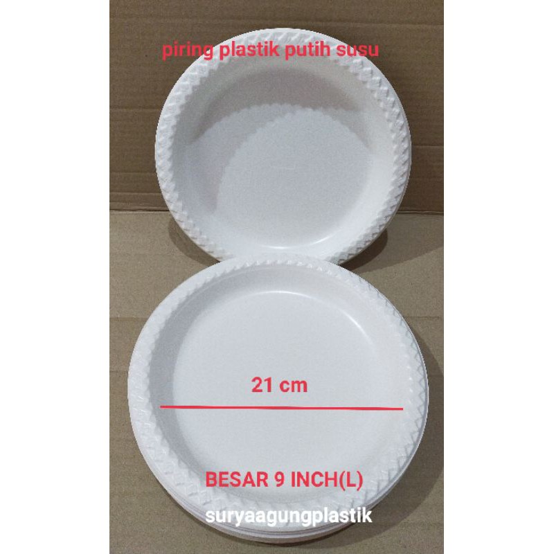 Jual PIRING PLASTIK PUTIH SUSU P9 BESAR LARGE KUE ULTAH | Shopee Indonesia