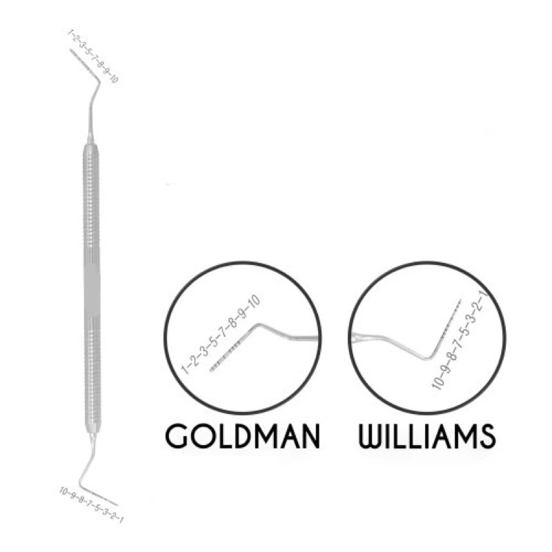 Jual Halodent Dental Sonde Probe Goldman Fox + William Perio Pocket ...