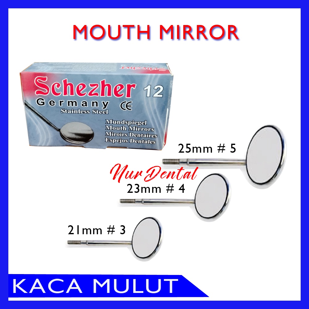 Jual Dental Kaca Mulut Tampa Handle Uk 3/4/5 per pcs | Shopee Indonesia