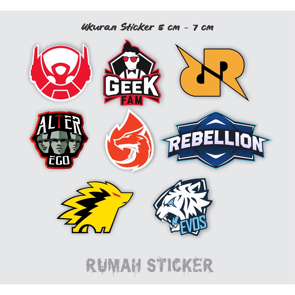 Jual Stiker Tim Mobile Legends MPL MLBB, RRQ, EVOS, BTR, ONIC, ALTER ...