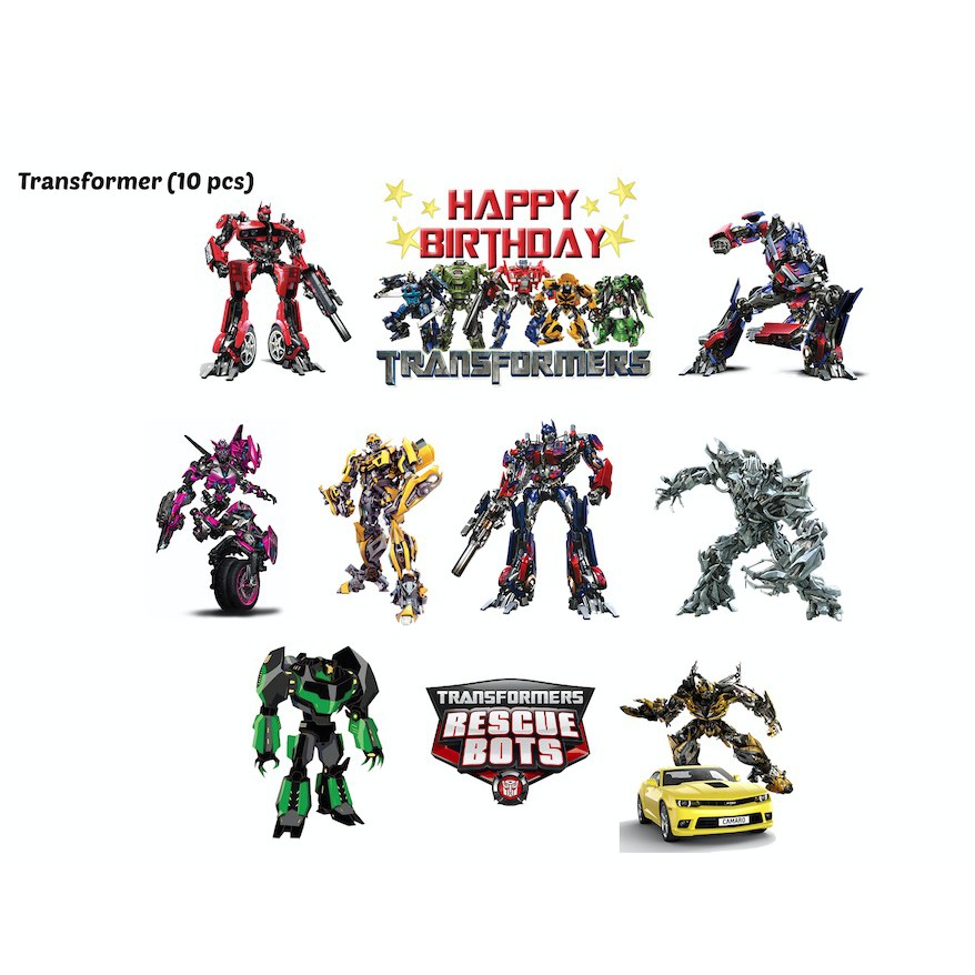Jual Topper Kue Transformer (10pcs) | Shopee Indonesia