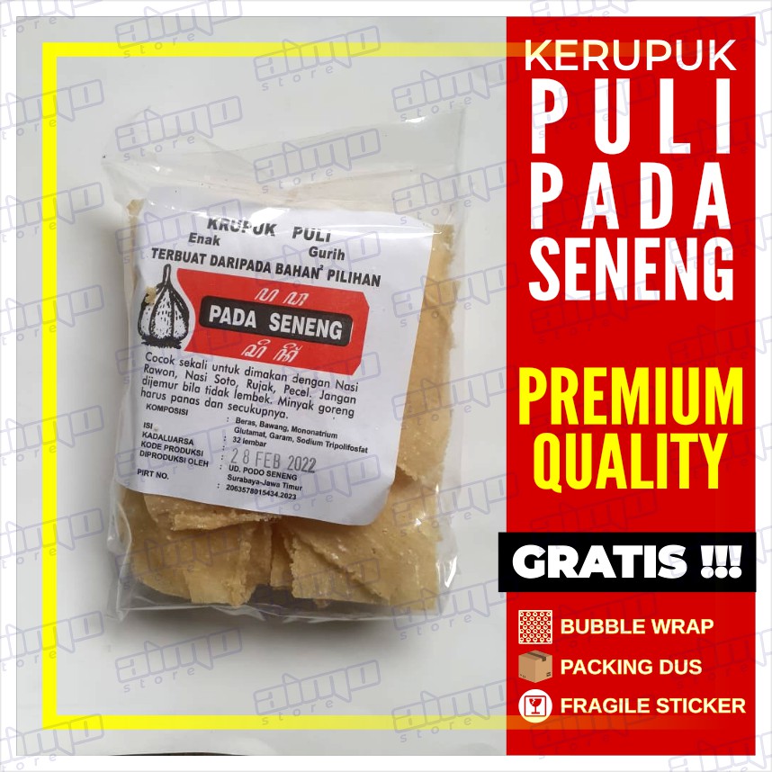 Jual Kerupuk PULI BERAS MURAH PADA SENENG Krupuk Gendar Putih Kotak ...