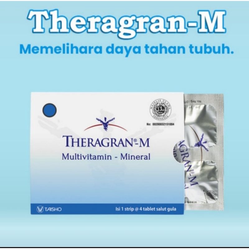 Jual Theragran-M Multivitamin dan Mineral - per strip @ 4 Tablet Salut ...