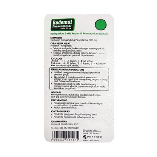 Jual Rodemol Paracetamol 500Mg - Obat Sakit Kepala & Penurun Demam 1 ...