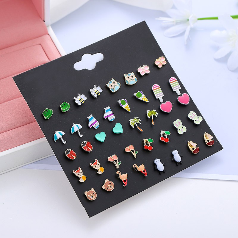 Jual Set Anting Karakter Lucu Imut 20 pcs Korea - EE0138 | Shopee Indonesia