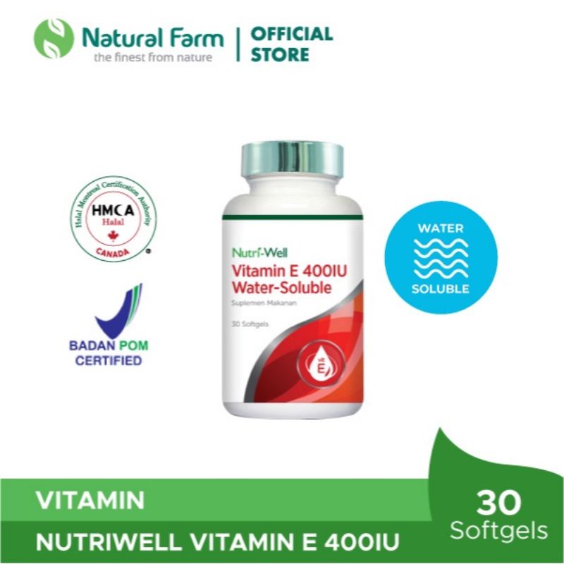 Jual Nutri Well Vitamin E 400IU Water Soluble Asli - Nutriwell Vitamin ...