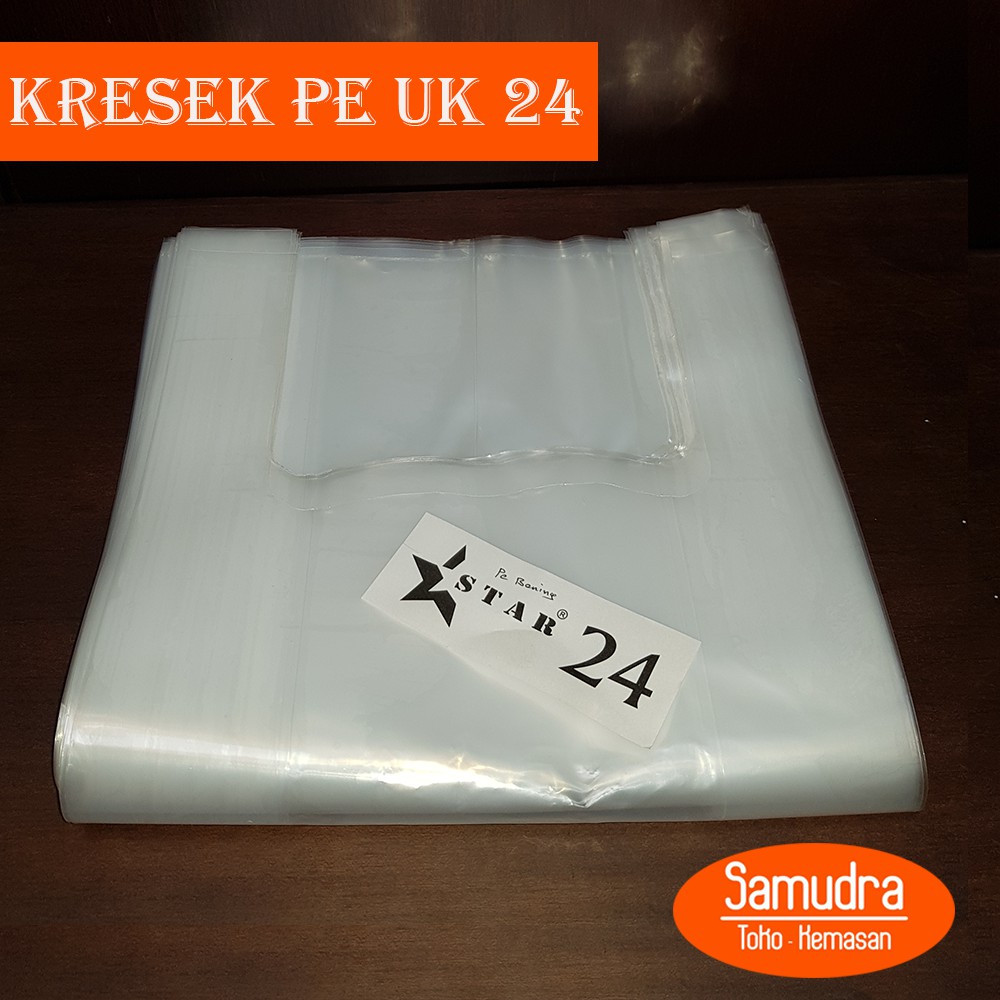 Jual Kantong Keresek PE Bening uk. 24 / Kresek Transparan Tebal ...