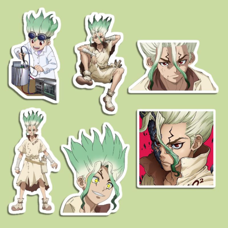 Jual Sticker Anime Dr Stone Sticker Tumblr Senku ishigami asagiri gen ...
