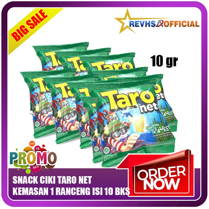 Jual Ciki TARO NET 9gr kemasan 1 pack isi 10 Bungkus | Shopee Indonesia