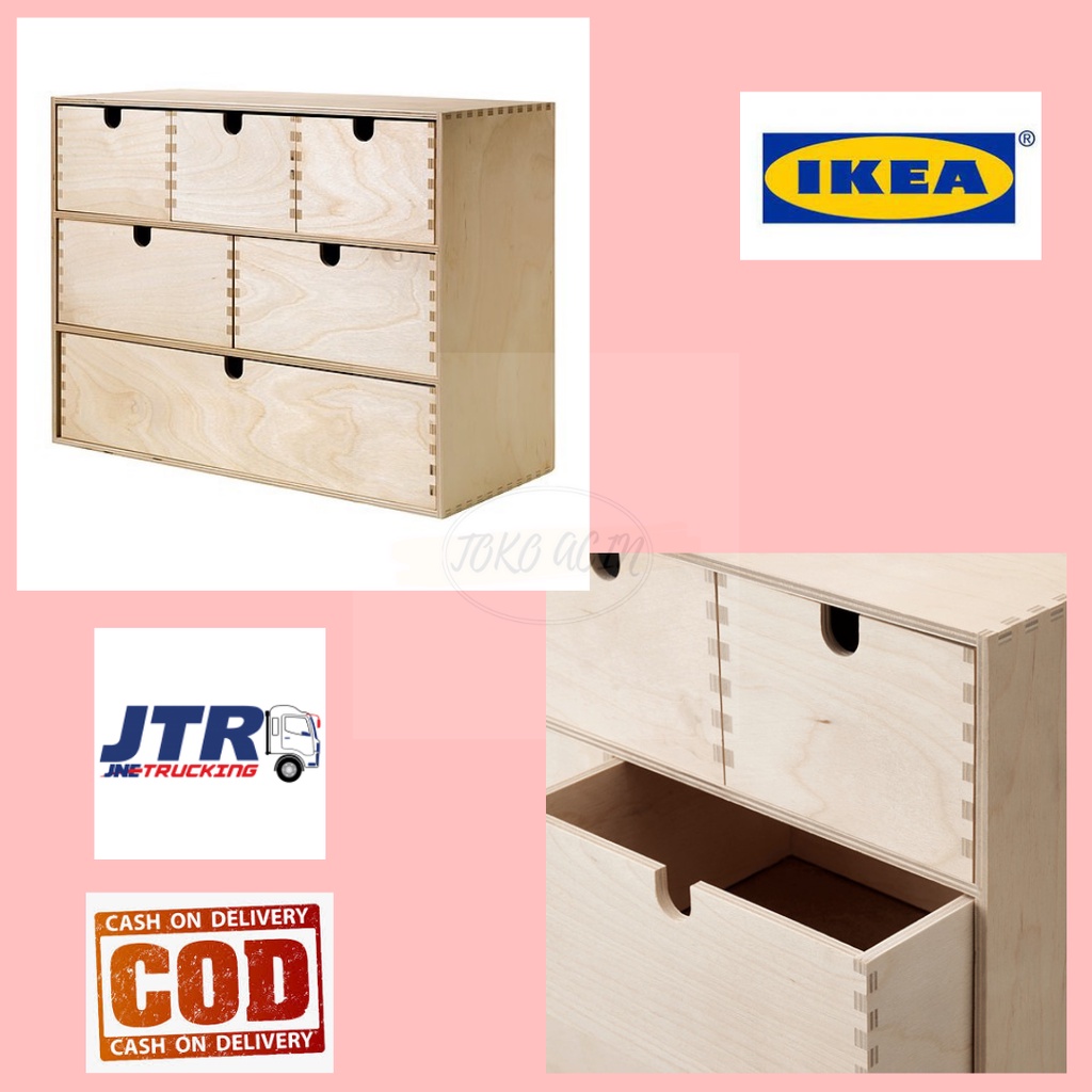 Jual MOPPE Lemari laci mini, plywood kayu birch, 42x18x32 cm, rak kecil ...