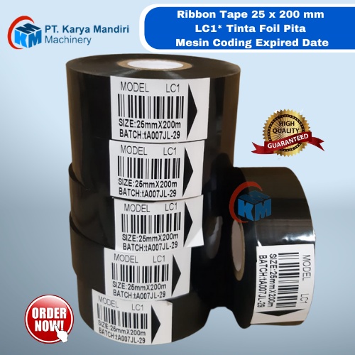 Jual Ribbon Tape 25 x 200 mm LC1* Tinta Foil Pita Mesin Coding Expired Date | Shopee Indonesia