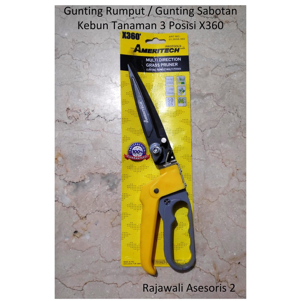 Jual Gunting Rumput / Gunting Saboten Kebun Tanaman 3 Posisi X 360 ...
