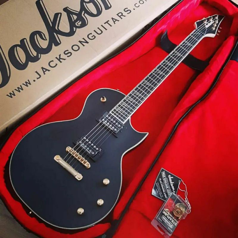 Jual Jackson Guitar Pro Series Monarkh in Satin Black Colour with Gold ...