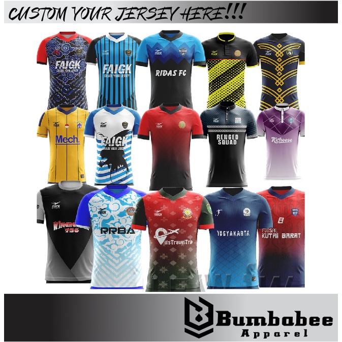 Jual jersey futsal printing custom setelan satuan gratis nama logo team ...