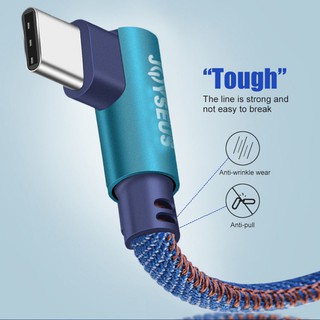 Jual Kable Data 90 Degree Type-C Type C USB 2.4A JOYSEUS 100CM - KB0065 | Shopee Indonesia
