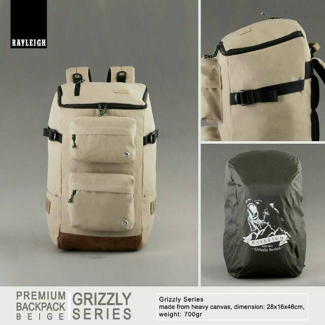 Jual Tas Ransel Kanvas Sekolah Kuliah Laptop Backpack - Rayleigh ...