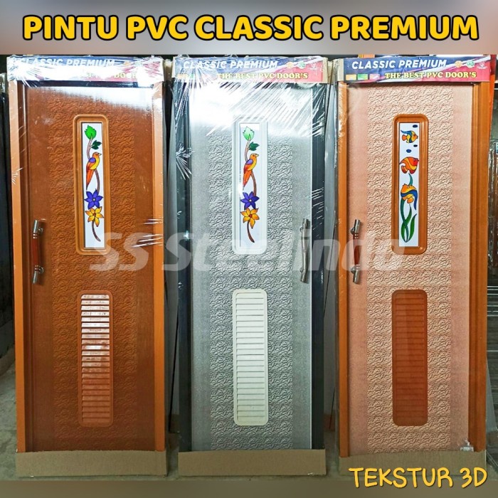 Jual PINTU WC KAMAR MANDI PVC CLASSIC DOOR PREMIUM 3D TEXTURE (CERMIN ...