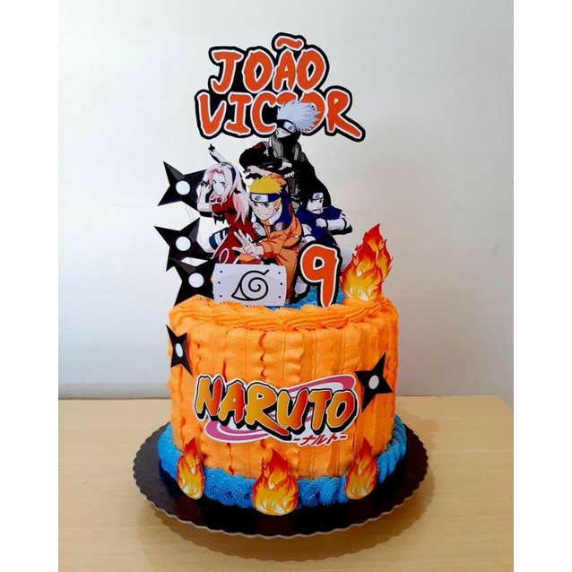 Jual Topper hiasan kue cake naruto sasuke sakura free nama dan ucapan ...