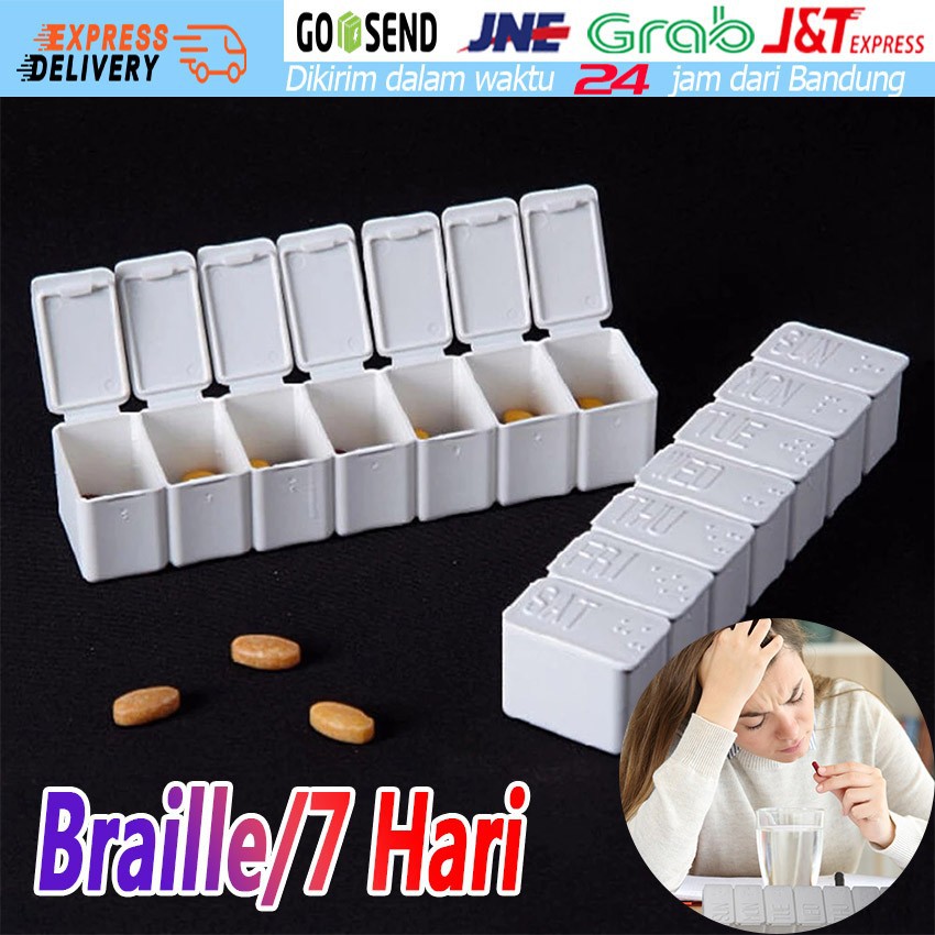 Jual Kotak Obat 7 Nama Hari Dengan Huruf Braile Daily Box Medicine ...