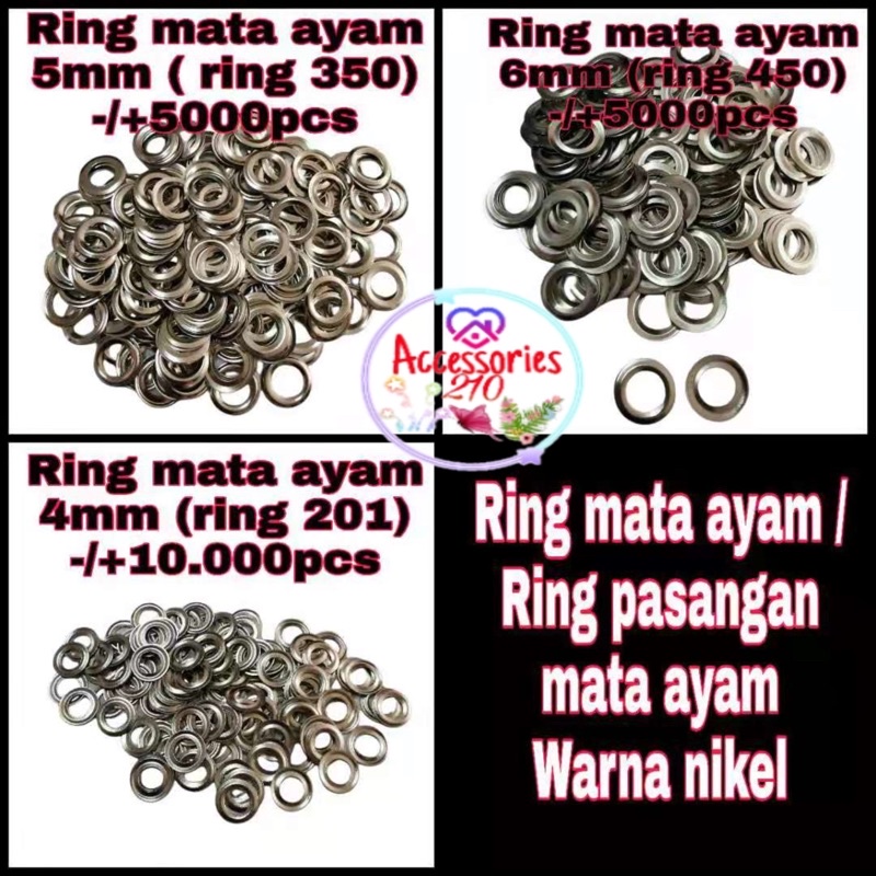 Jual ring mata ayam / ring eyelet nikel / bungkus Indonesia|Shopee ...