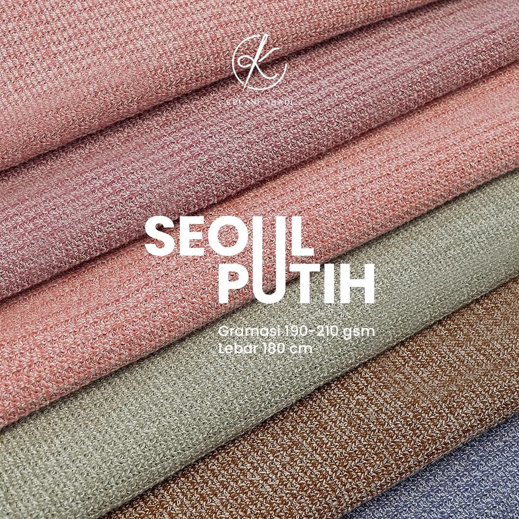 Jual Kain Seoul Putih Waffle Knit | Gramasi 200gsm | Shopee Indonesia