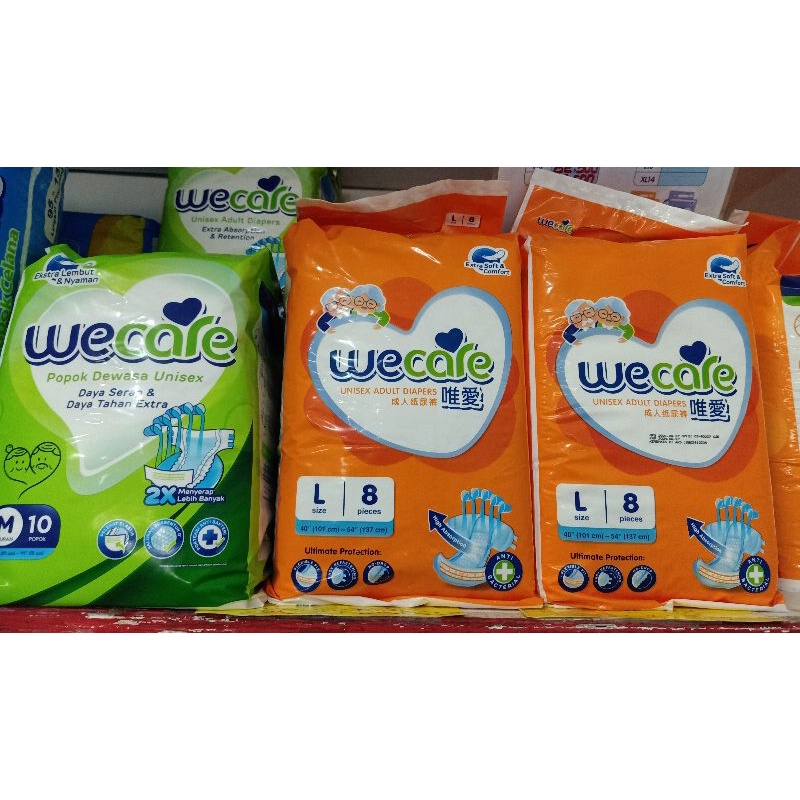 Jual WECARE PREMIUM DIAPERS / POPOK PEREKAT DEWASA L8 | Shopee Indonesia