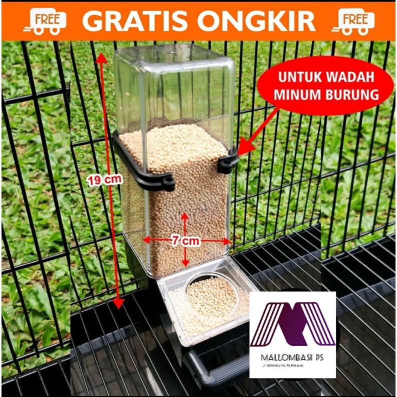 Jual DISPENSER TABUNG BOTOL GALON PLASTIK WADAH TEMPAT MIKA AKRILIK PAKAN MAKAN MINUM BURUNG ...