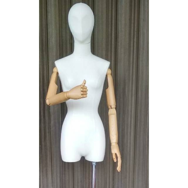 Jual Manekin Wanita / Manekin Tangan Kayu - SUDAH TERMASUK KAKI BESINYA ...