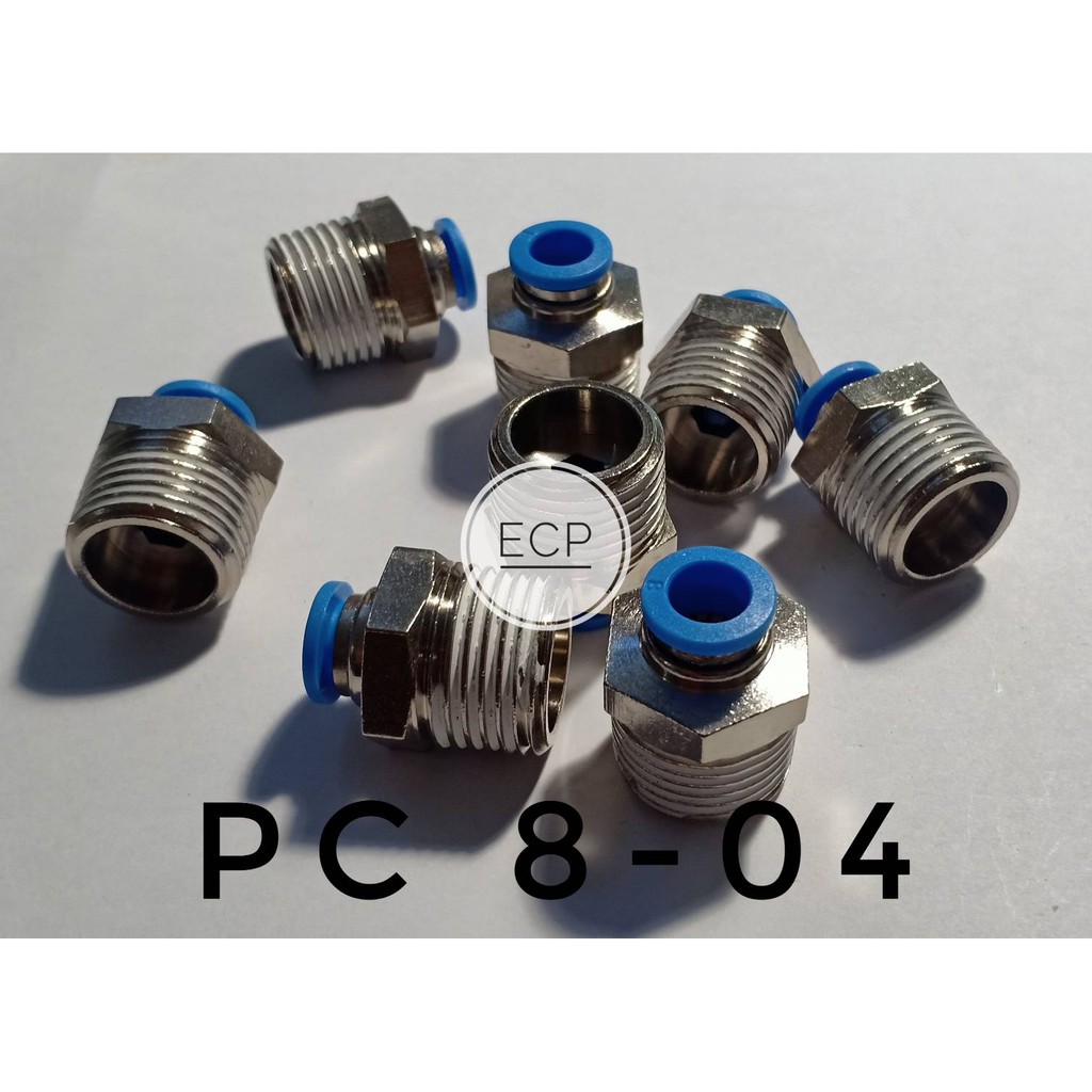 Jual PNEUMATIC NOZZLE NEPEL STRAIGHT FITTING TUBE 08 X 1/2" | Shopee ...