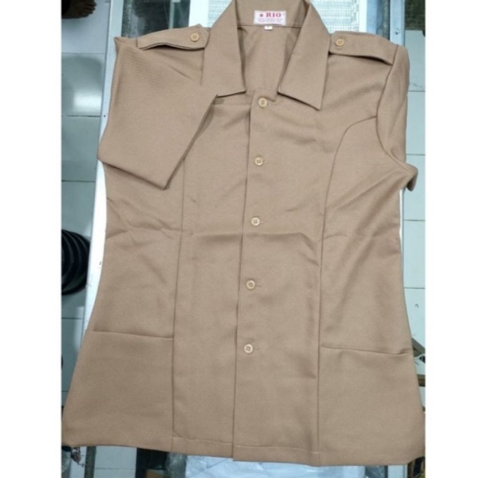 Jual Baju Pembina Pramuka Perempuan Rafilo Lengan Pendek, Kemeja ...