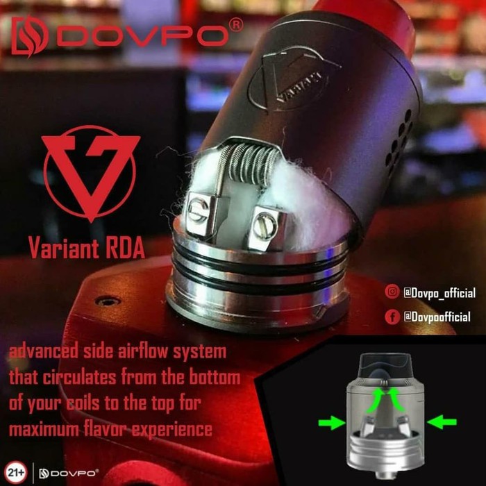 Jual DOVPO VARIANT RDA 24MM AUTHENTIC BY DOVPO ATOMIZER VAPORIZER VAPE ...