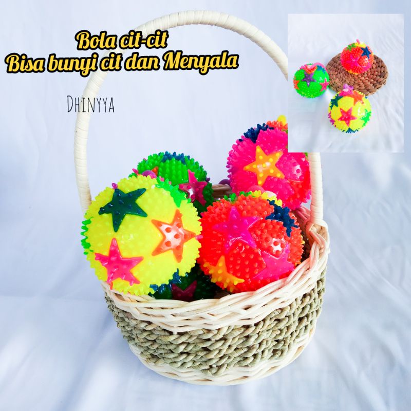 Jual Mainan anak CIT BOLA MENYALA LAMPU SNI murah main bayi cewek cowok ...