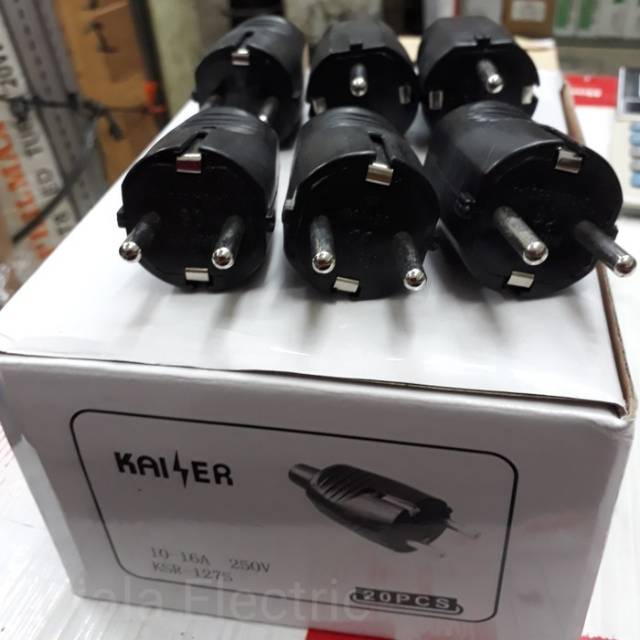 Steker karet industrial 2 pin colokan karet steker arde | Shopee Indonesia
