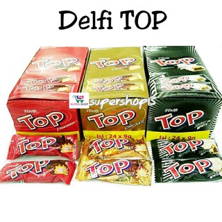 Jual Delfi TOP Wafer Chocolate / Black on White (isi 24 x 9 gr ...