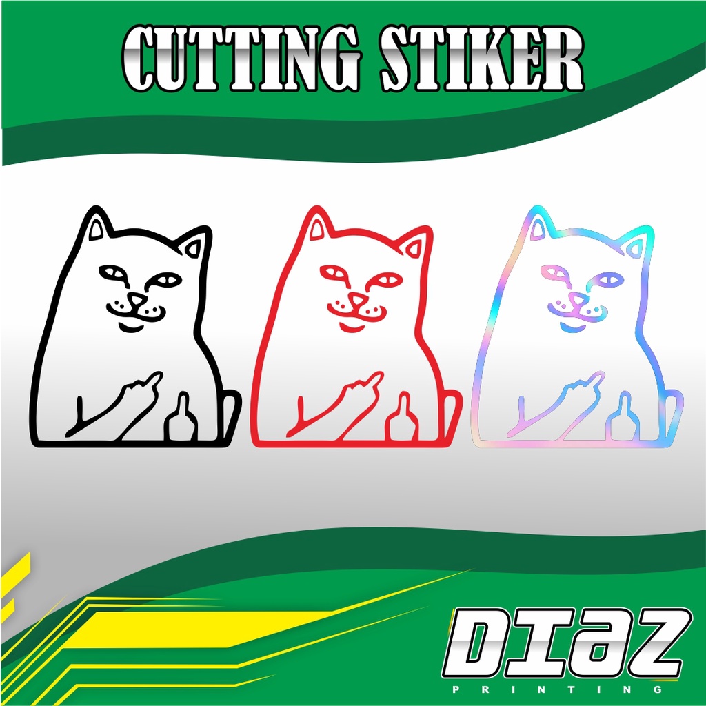 Jual cute cats stiker cute cat / stiker kucing pentol / stiker fucek ...