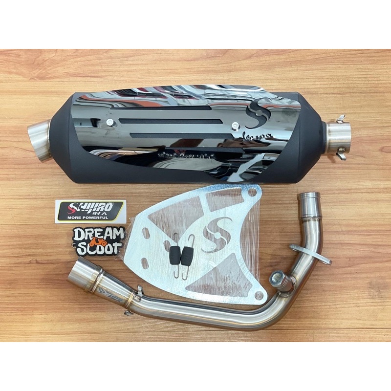 Jual Knalpot Shijiro Standar racing Special Edition Black Vespa Matic ...