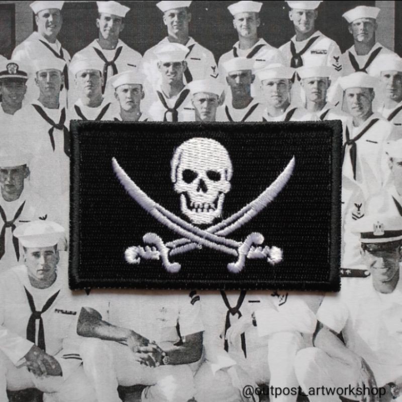 Jual Patch US Navy Seals Pirates Calico Jack Military Emblem Bordir ...